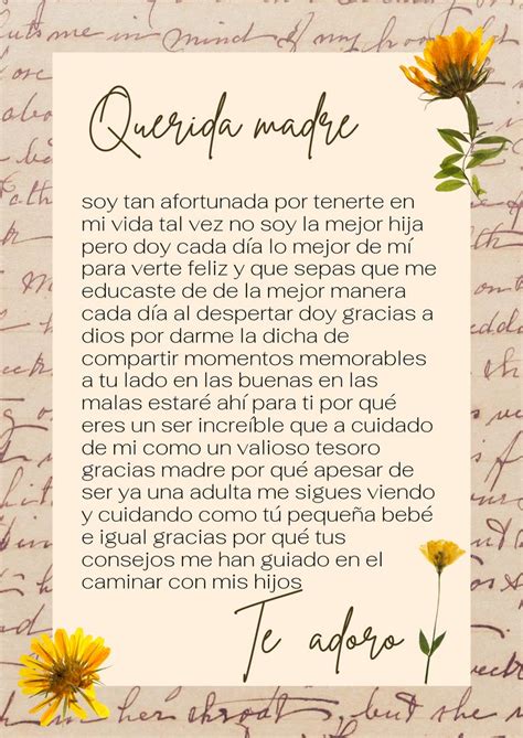 Querida Madre Gracias Cartas Para Tu Mama Del Dia De La Madre Carta