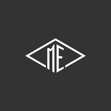 Initials Me Logo Monogram With Simple Diamond Line Style Design 27795343 Vector Art At Vecteezy