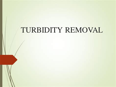 Solution Turbidity Removal Studypool