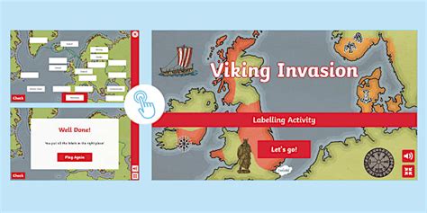 Viking Invasion Map Interactive Labelling Activity