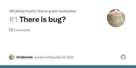 There Is Bug · Issue 1 · Iiscaditaytripathiscene Graph Localization