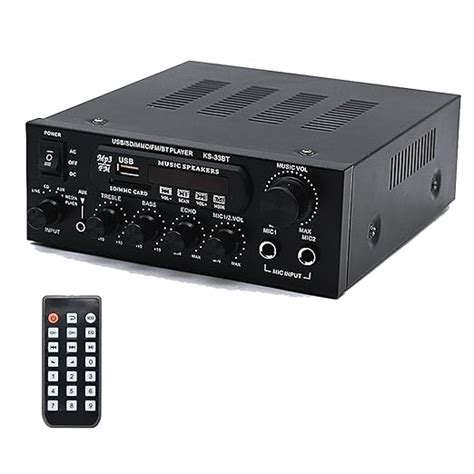 Mini Stereo Amplifier Bluetooth 50 Home Audio Power Amplifier Dual