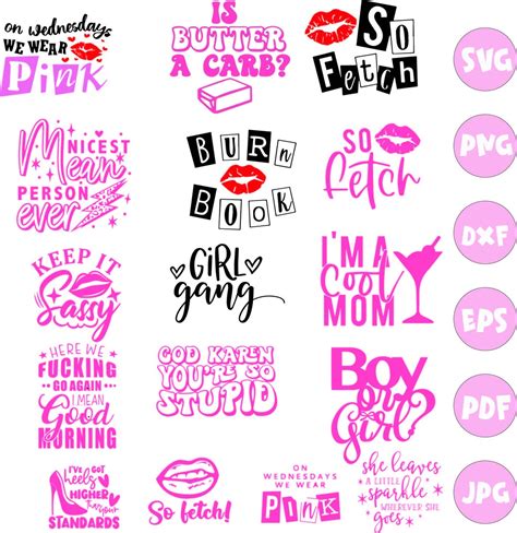 Mean Girl Svg Bundle Mean Girls Party Png Mean Girls Quotes Mean