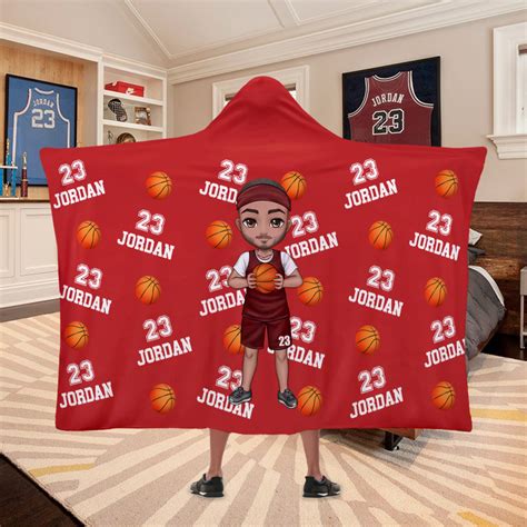 Personalized Multicolor Cartoon Character Balls Soft Hooded Blanket