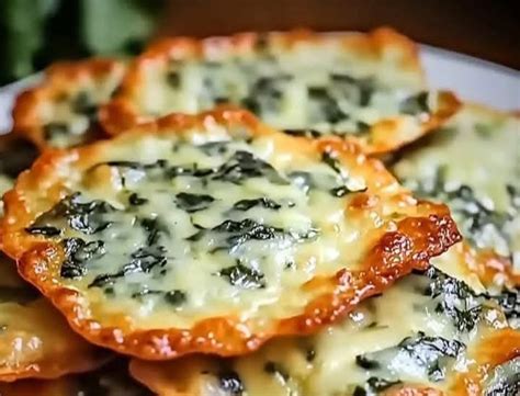 Spinach Dip Cheese Crisps Recipes