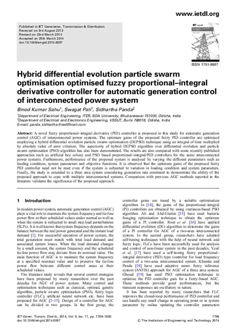 Pdf Hybrid Differential Evolution Particle Swarm Optimisation