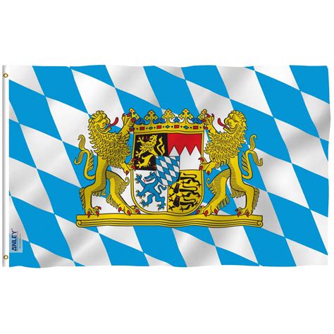 Anley Fly Breeze 3x5 Foot Bavaria With Lions Flag Vivid Color And
