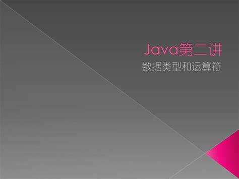 Java 第二讲数据类型和运算符 word文档在线阅读与下载 无忧文档