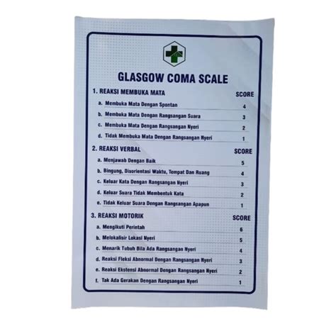Jual Poster Kesehatan Poster Glasgow Coma Scale Shopee Indonesia