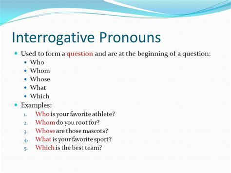 Complete The Interrogative
