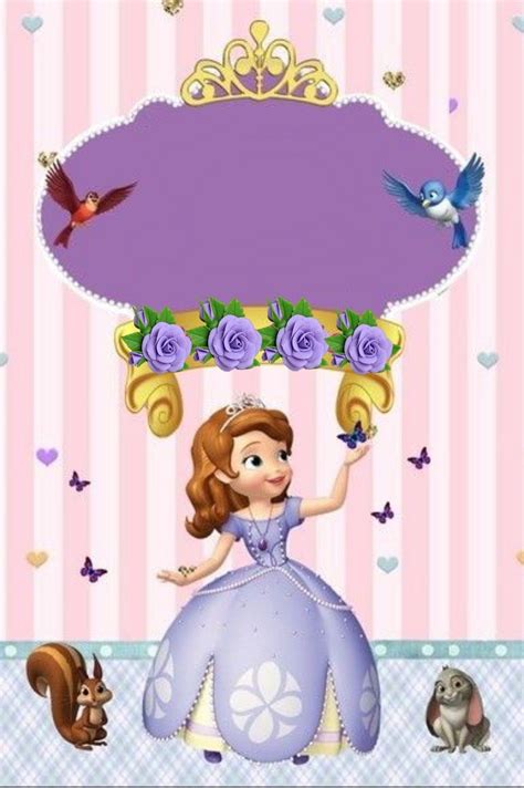 16 Sofia The First Canva Birthday Invitation Templates Artofit