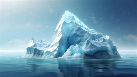 Premium Photo Submerged Warning Iceberg Underwater Portrays Global