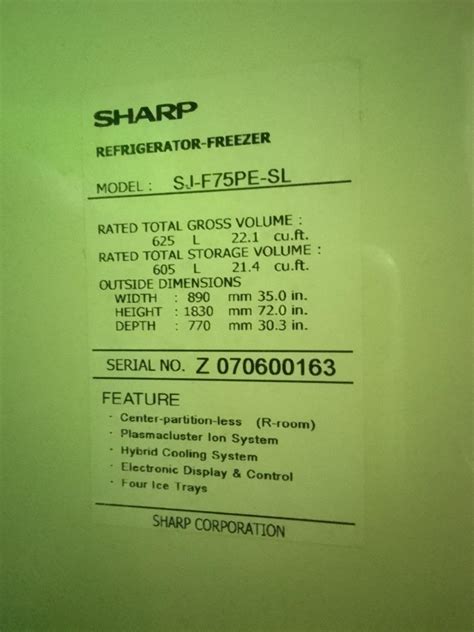 4 Doors Sharp Ref Tv And Home Appliances Kitchen Appliances