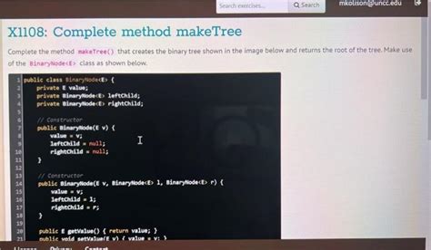 Solved X1108 Complete Method Maketree Complete The Method