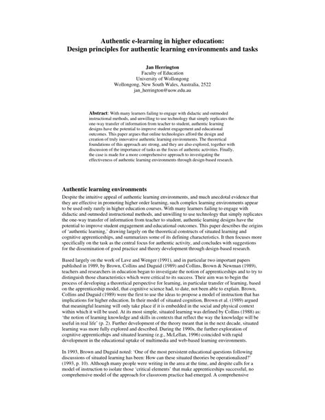 Pdf Authentic E Learning In Higher Education Design Principles For