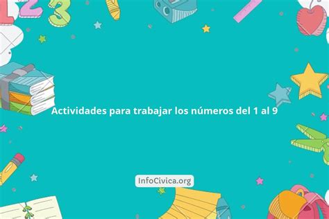 Aprende A Trabajar Números Del 1 Al 9 Actividades Divertidas