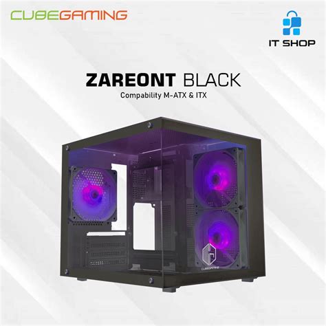 Jual Cube Gaming Casing Zareont M Atx Black Shopee Indonesia