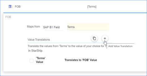SAP B Field Mapping StarShip
