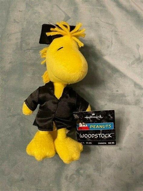 New Snoopy Graduation 15 75 Woodstock Hallmark Black Gown Plush