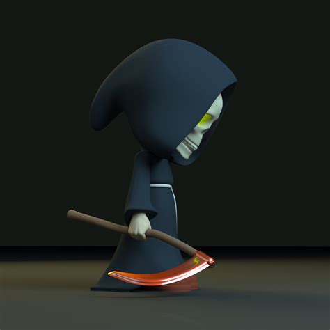 💀 Grim Reaper Chibi Style・ Stl File For 3d Printing・cults