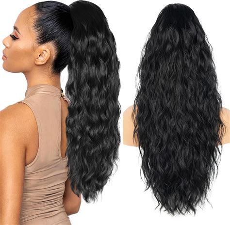 Ponytail Extensioncurly Wavy Ponytail Ombre Purple