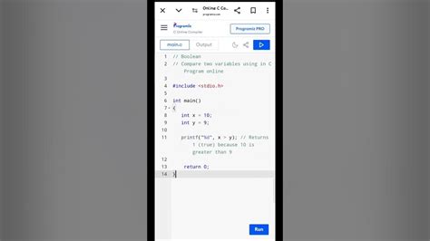 Boolean Compare Two Variables Using In C Program Boolean Coding