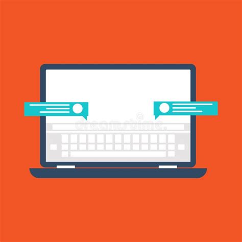 Online Chatting App Interface Flat Design Stock Vector Illustration Of Flat Display 282201536