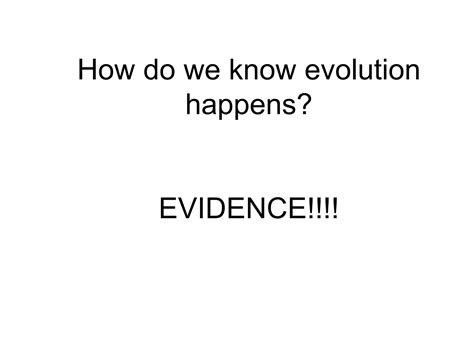Evidence For Evolution Ppt
