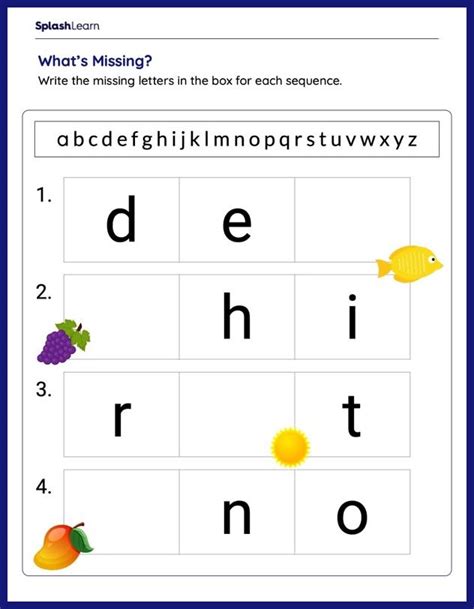 Write The Missing Letters Worksheet Printable English Sheet
