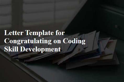 Letter Template For Congratulating On Coding Skill Development Free