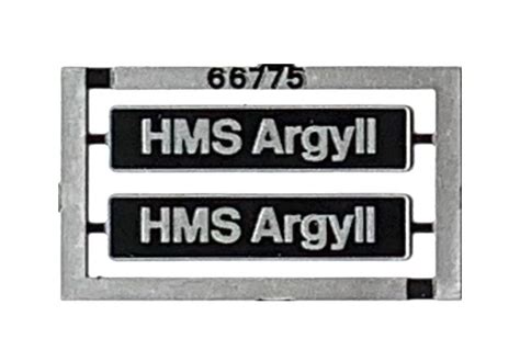 66775 Hms Argyle Etched Nameplates Oo Gauge Rainbow Railways