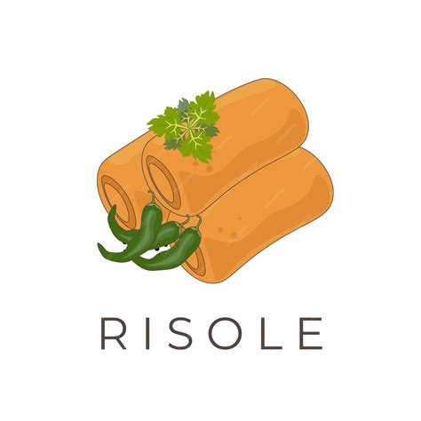 Ilustração Vetorial De Comida De Rua Indonésia Logo Risole Mayo Servido
