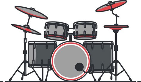Drum Set Musical Instrument Isolated Icon Illustration Vector Art At Vecteezy
