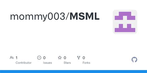 GitHub Mommy003 MSML