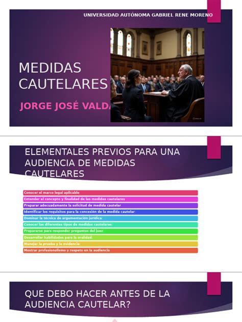 Medidas Cautelares 2 10 25 Pdf Mandato Caso De Ley