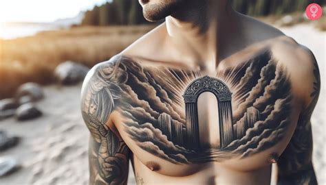 Stairway To Heaven Tattoo Chest