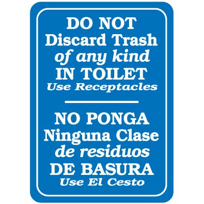 Flush Toilet Sign Spanish