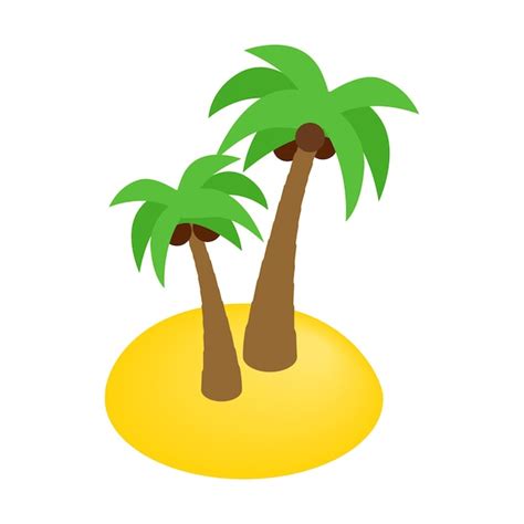 Premium Vector Two Palms Isometric 3d Icon On A White Background