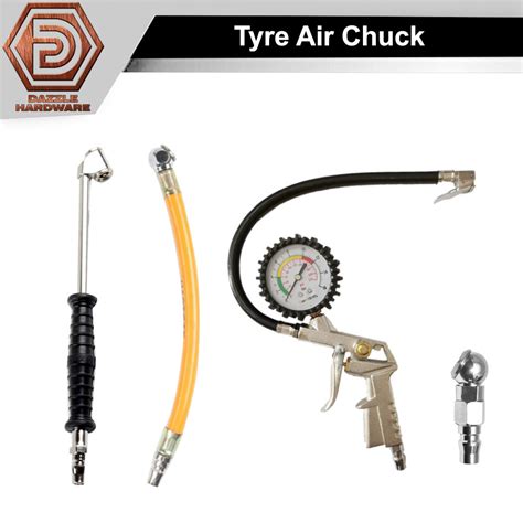 Tyre Air Chuck Hose Tyre Chuck Steel Tyre Chuck With Meter Short Air
