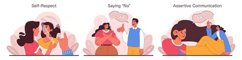 Assertiveness Set Flat Vector Illustration 41172177 Vector Art At Vecteezy