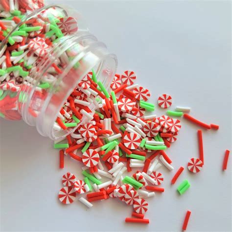 Peppermint Candy Fimo Sarobey Glitter
