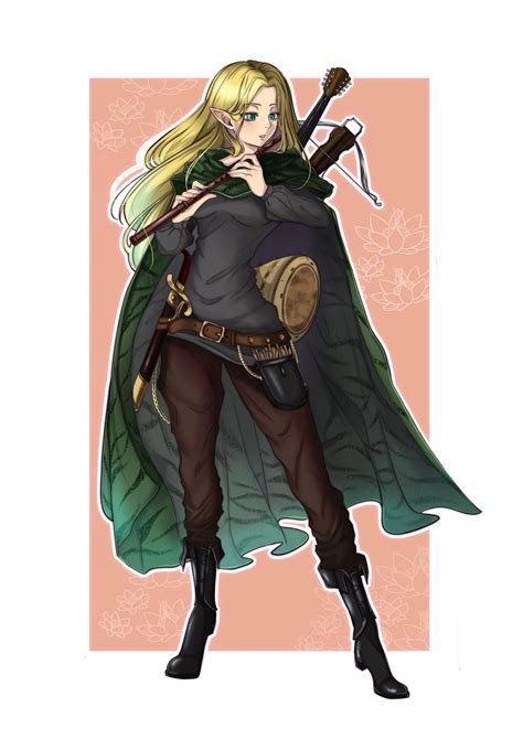 Female Bard Elf By Shadinart On Deviantart
