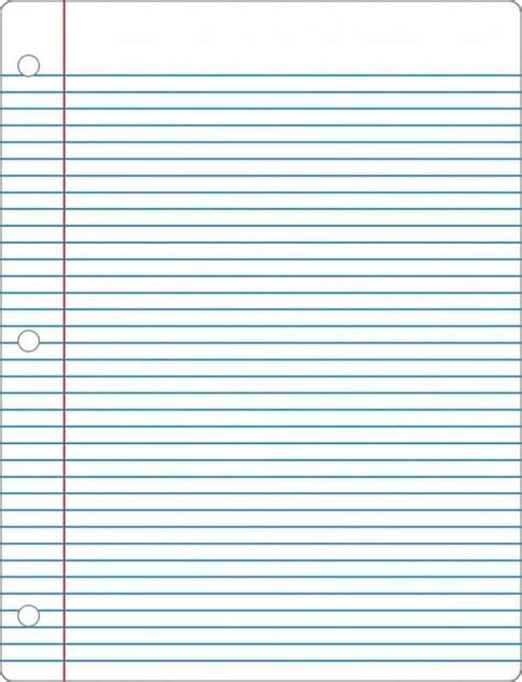Printable Notebook Paper Interesting Activity Shelter Lined Paper For