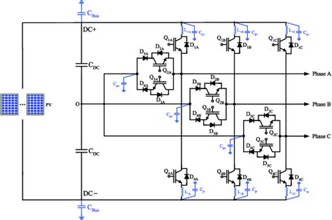 Three Phase T Type Solar Inverter Circuit With Parasitic Elements Download Scientific Diagram