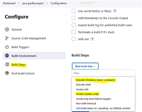 Build Java Project Using Gradle Jenkins Freestyle Job