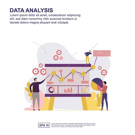 Premium Vector Data Analysis Concept Vector Illustration Flat Design