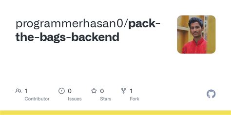 Github Programmerhasan0pack The Bags Backend