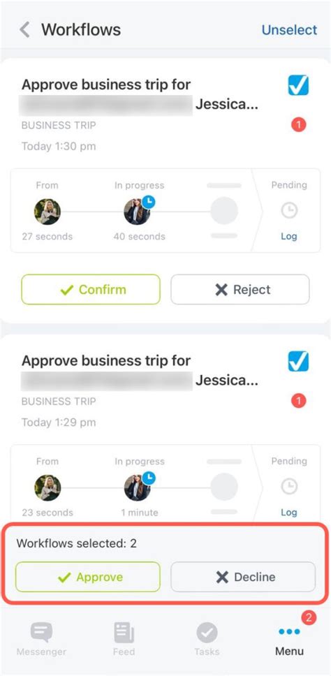 Workflows Group Actions In Bitrix24 Mobile App