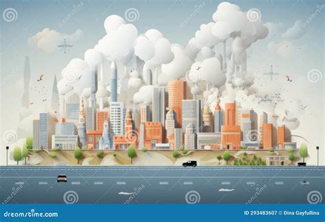 Air Pollution Pollutant Fog Gas And Industrial Smog Factories Emitting Smoke Through Chimneys