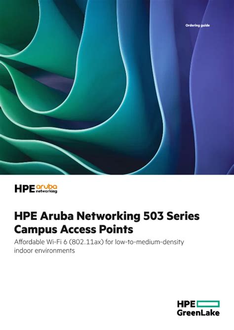hpe aruba networking 503 series campus access points